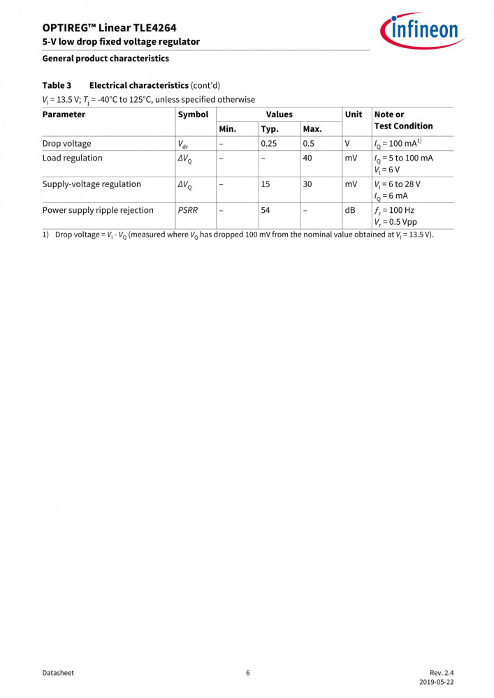 TLE4264G datasheet page 6