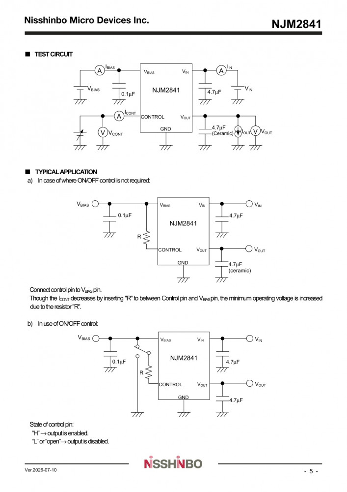 NJM2841 datasheet page 5
