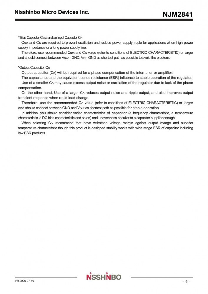 NJM2841 datasheet page 6