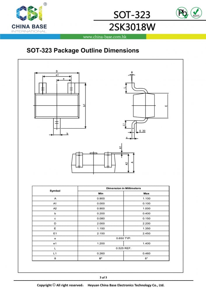 2SK3018W datasheet page 3