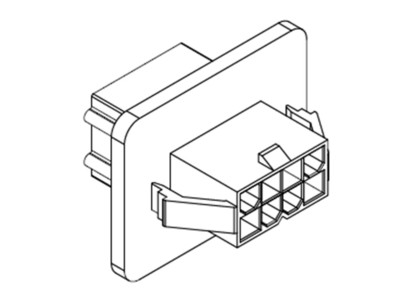 2.54mm, 5.50mm Pitch EXTreme Ten60Power Right-Angle Plug Assembly with Guide Pins, 6 DC Power Circuits, 24 Signal Circuits