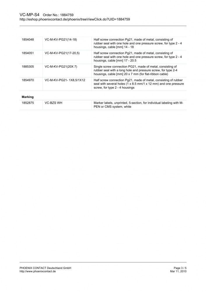 Phoenix Contact 1884759 technical document page 3