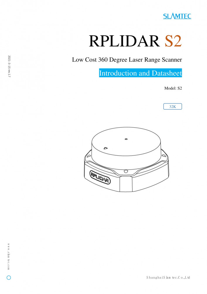 RPLIDAR S2 technical document page 1
