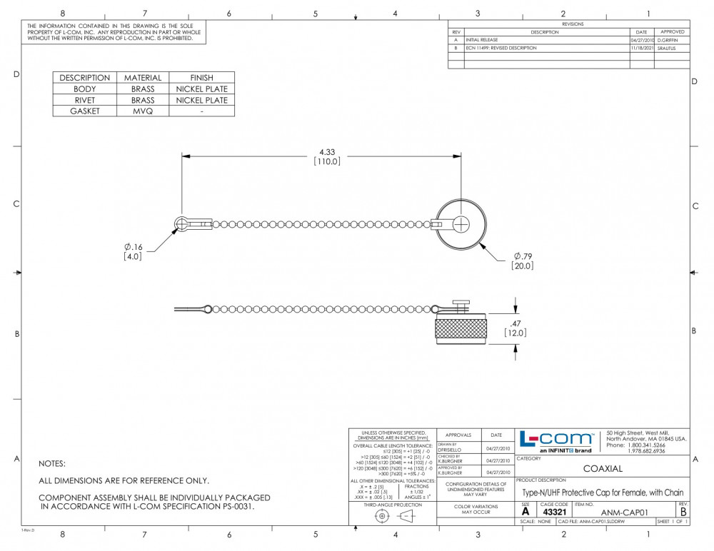 L-com ANM-CAP01 technical document preview
