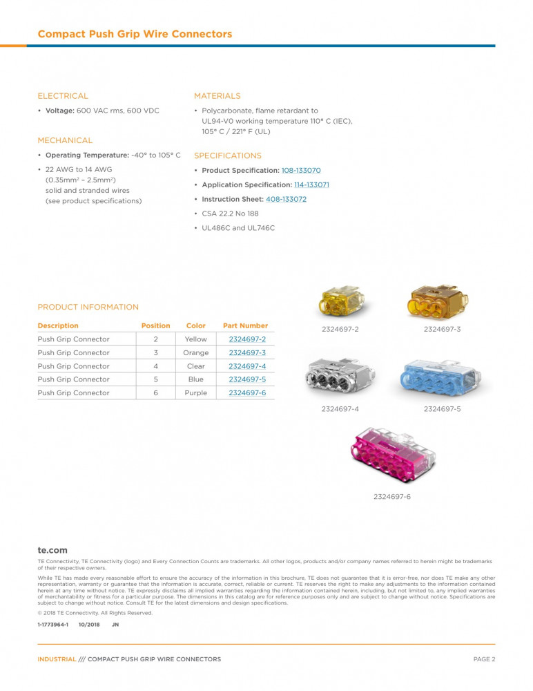 TE Connectivity 2324697-3 product document page 2