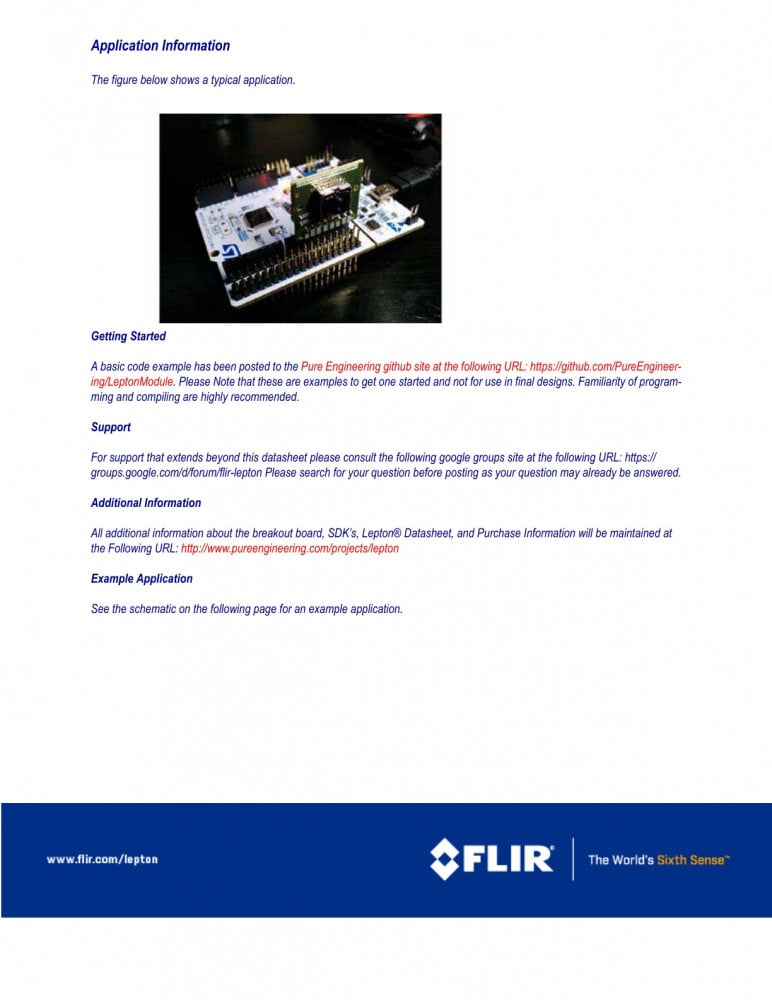 FLIR Lepton Camera Breakout v1.4 datasheet page 3