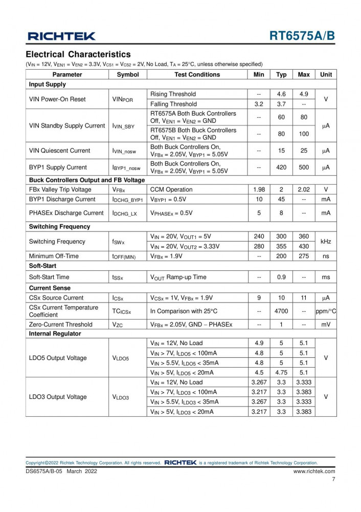 RT6575AGQW datasheet page 7