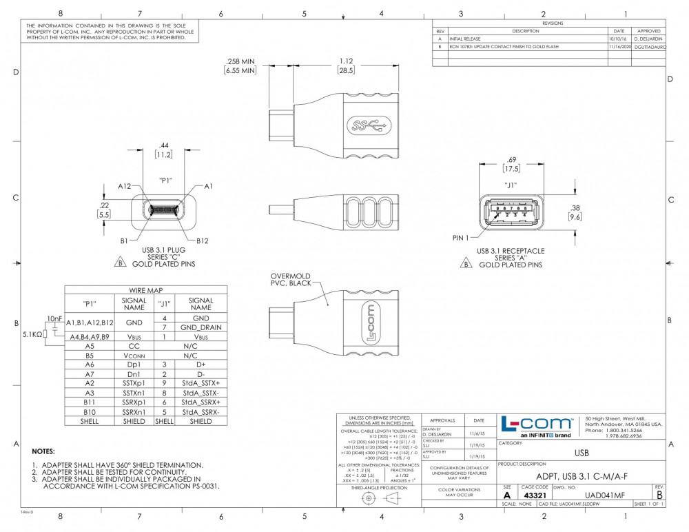 UAD041MF technical drawing preview