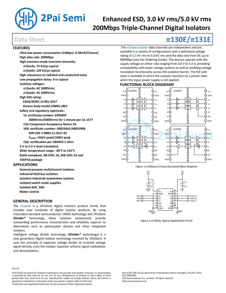 π131E61 datasheet page 1
