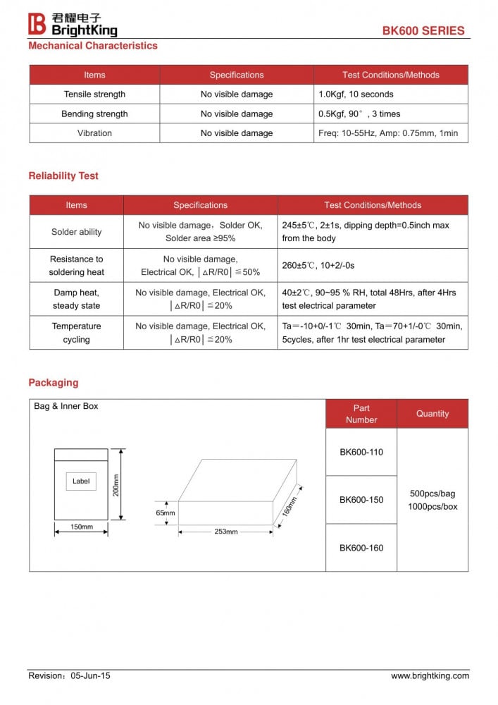 BK600-110 datasheet page 4