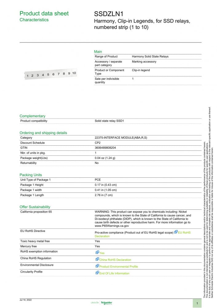 SSDZLN1 technical document preview