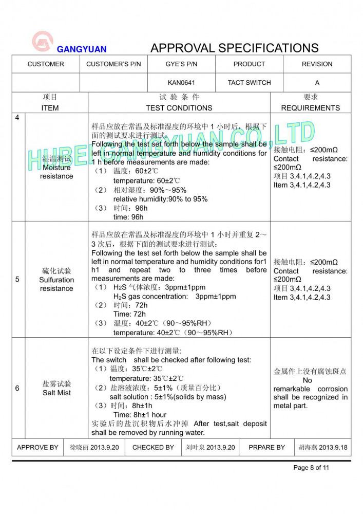 KAN0641 specification page 9