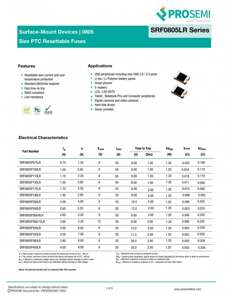 Product document page preview 1