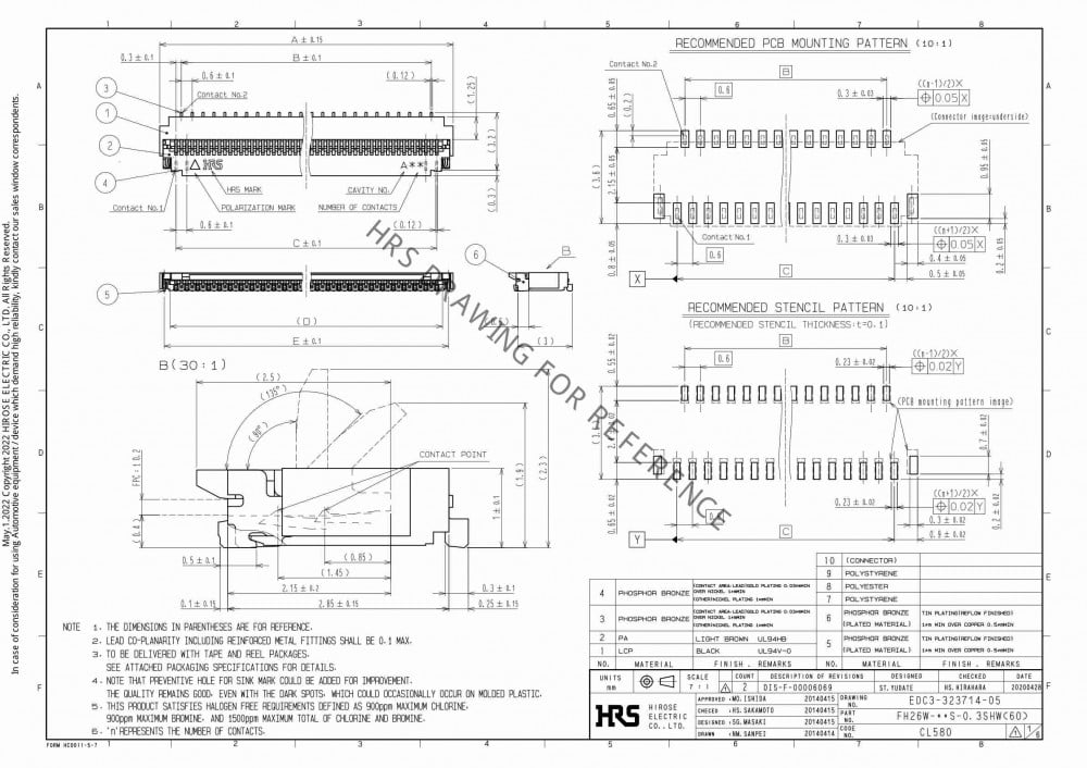 HRS FH26W drawing page 1