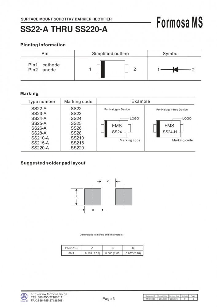 SS26-A datasheet page 3