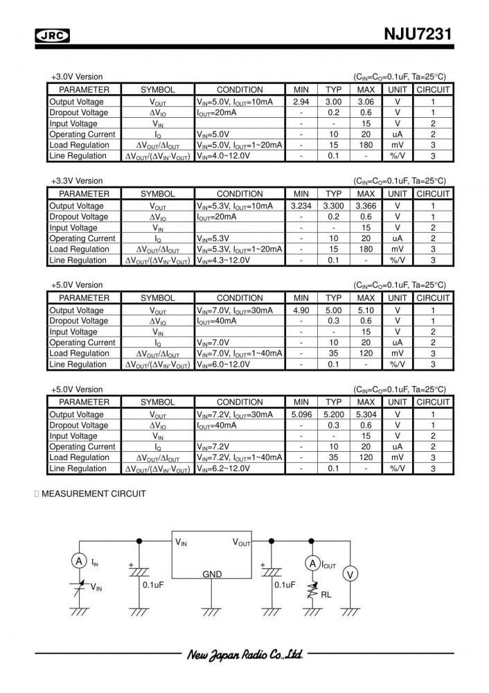 NJU7231 datasheet page 4