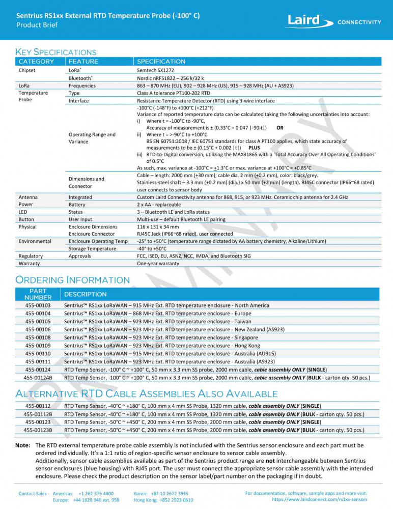 Laird 455-00124 technical document page 2