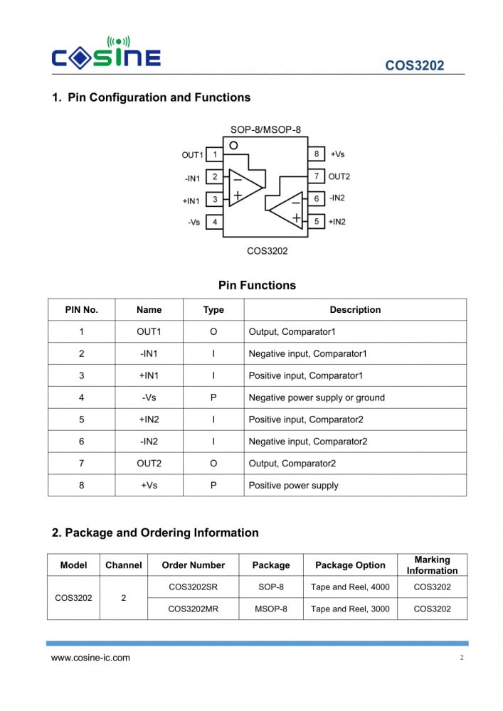 COS3202 datasheet page 2