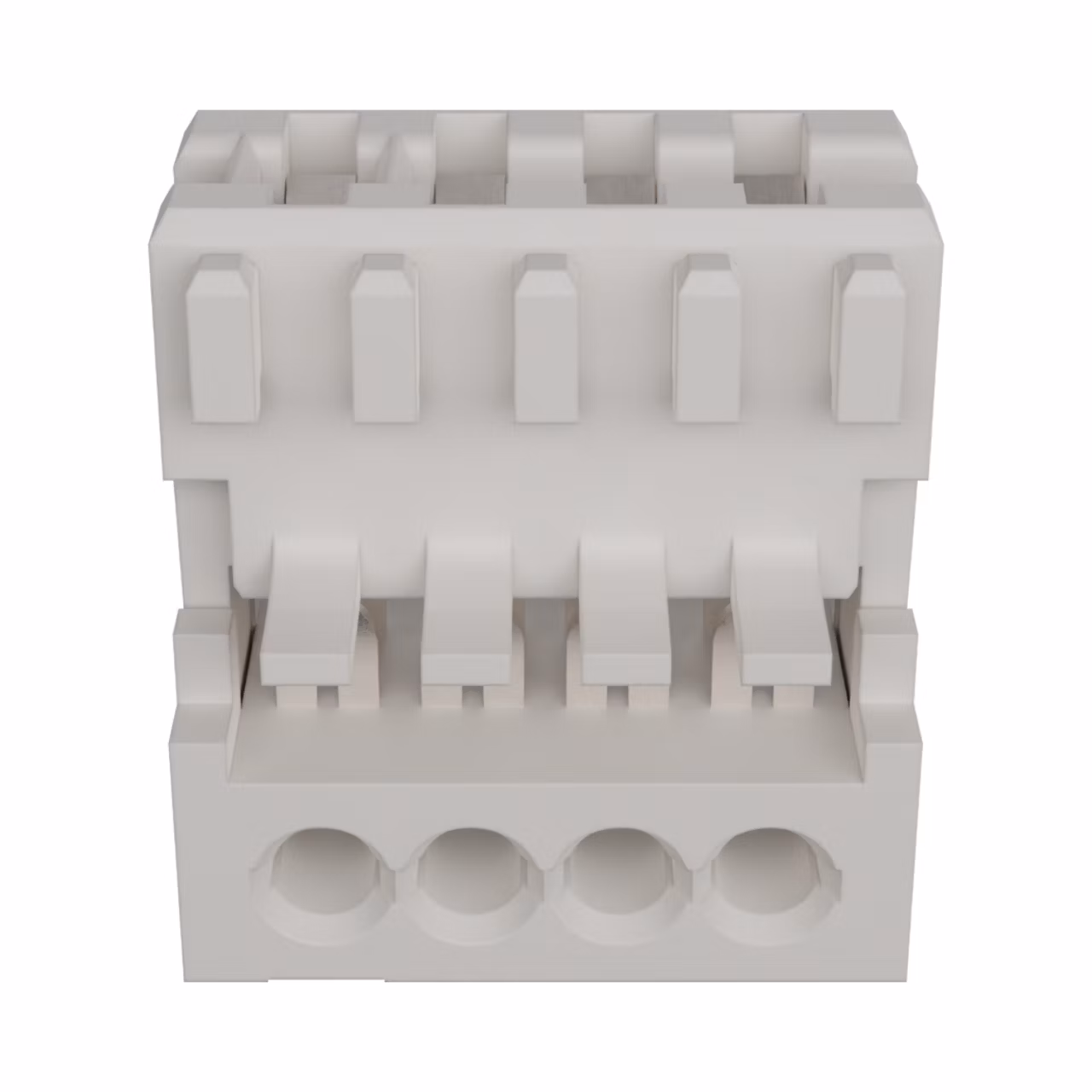 Appli-Mate RAST 2.5 Female Connector, 2.50mm Pitch, 4 Circuits, All Position Keys, 1 Narrow and 1 Open Endwall for sale