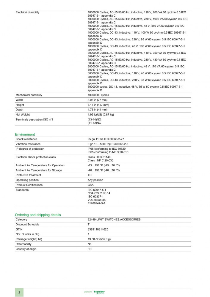 XC1AC111 documentation page 2