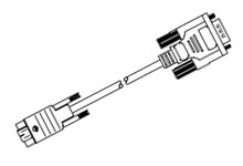 Commercial Micro-D, CMD-to-D-Sub, 9 Circuits, Female - Male, 0.91m Length