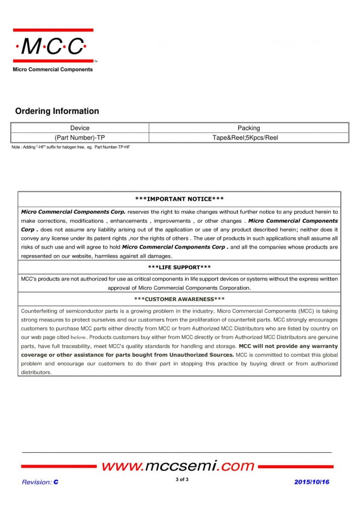 MCC LMB6S-TP datasheet page 3