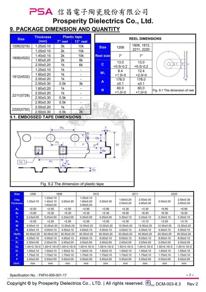 PSA FK/FH datasheet page 9