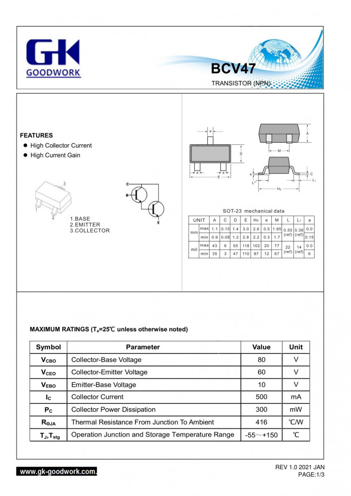 BCV47 technical document page 1