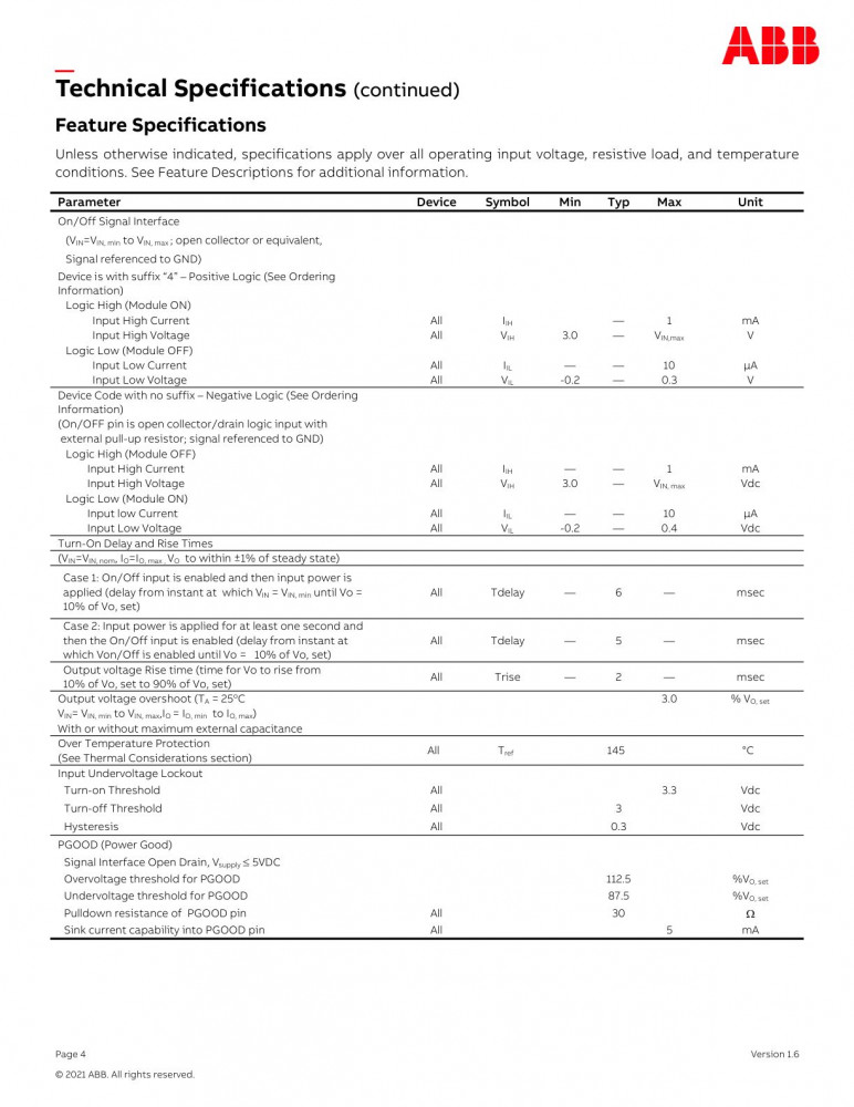 PVX006A0X3-SRZ datasheet page 4
