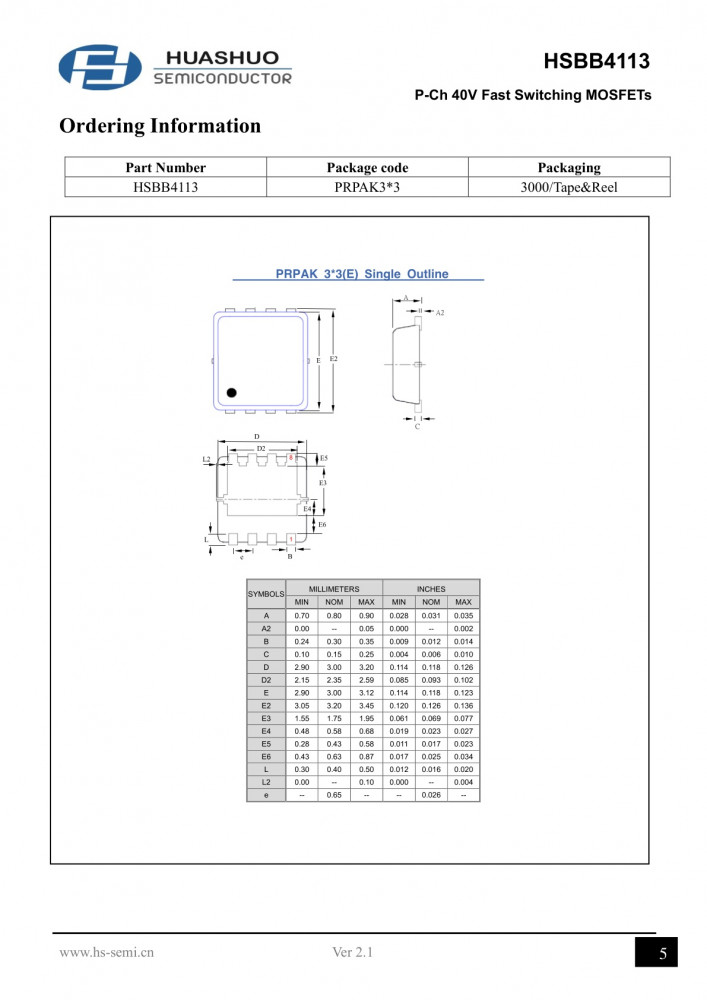 HSBB4113 technical document page 5