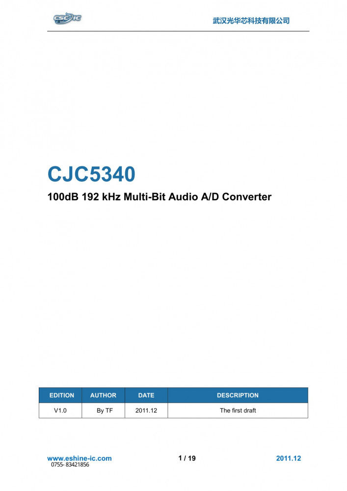 CJC5340 datasheet page 1
