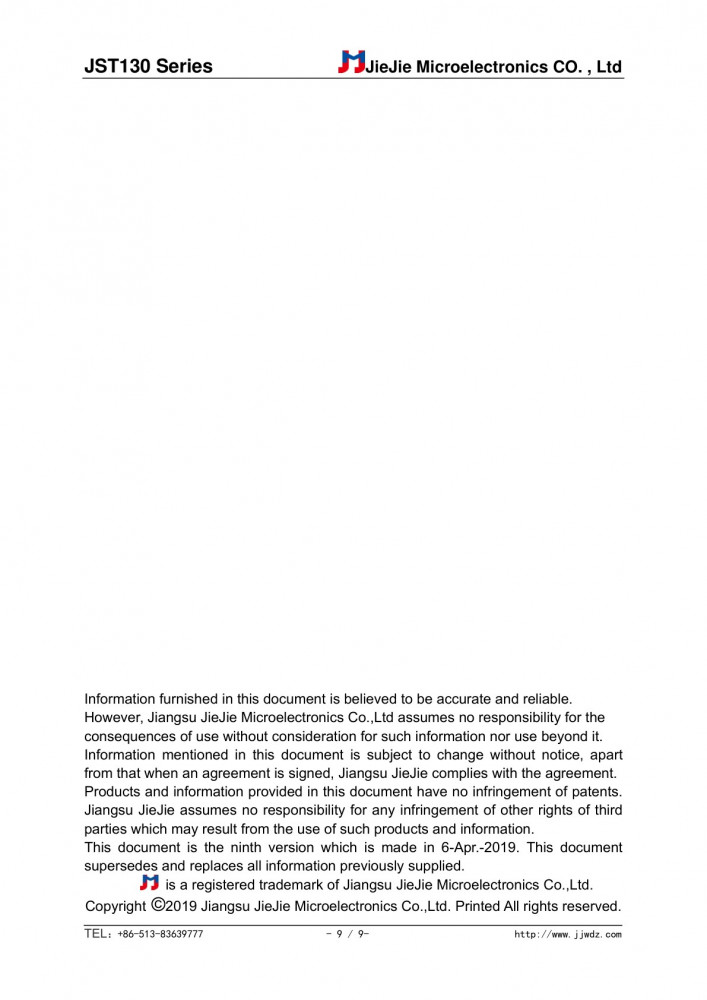 JST130 series datasheet page 9