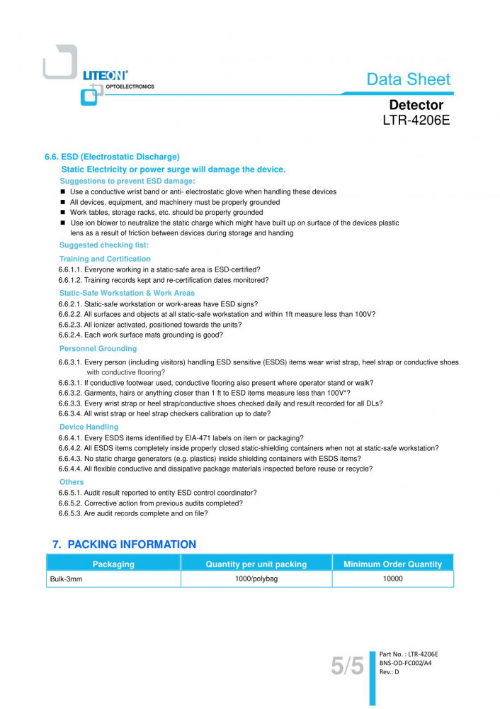LTR-4206E datasheet page 6