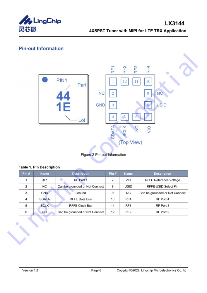 LX3144 datasheet page 6