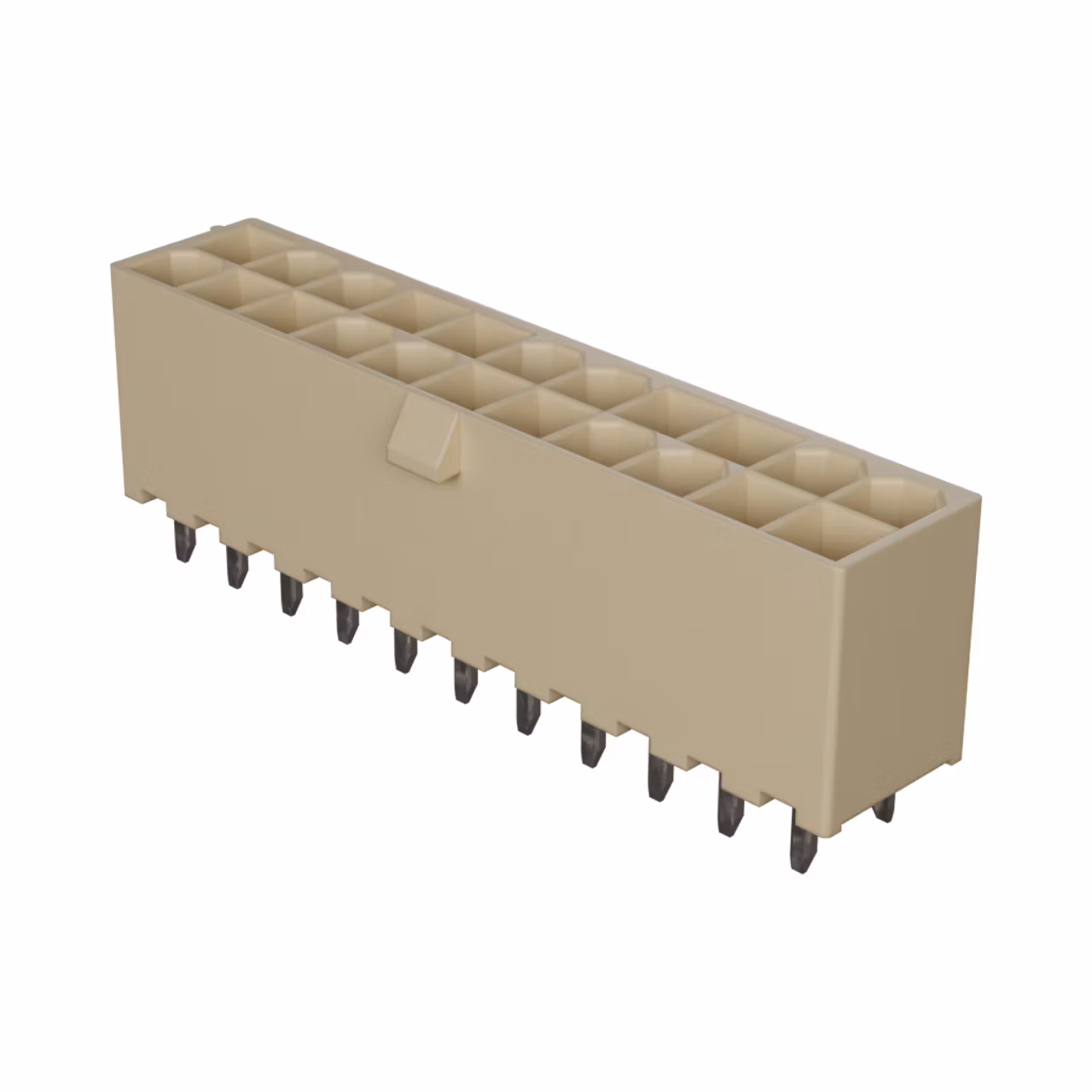 Mini-Fit HCS Header, 4.20mm Pitch, Dual Row, Vertical, without Snap-in Plastic Peg PCB Lock, 22 Circuits, Nylon 6/6 94V-0, Gold (Au) Plating, without Drain Holes for sale