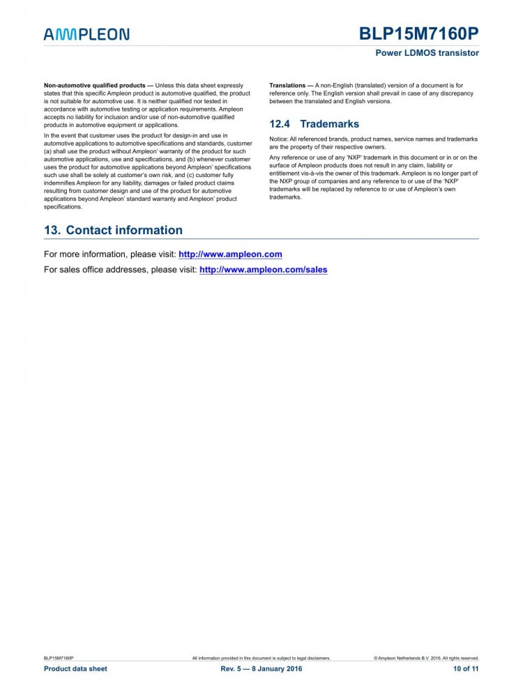 BLP15M7160PY datasheet page 10