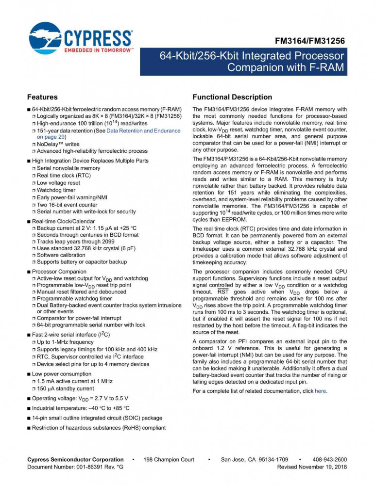 FM3164-G datasheet page 2