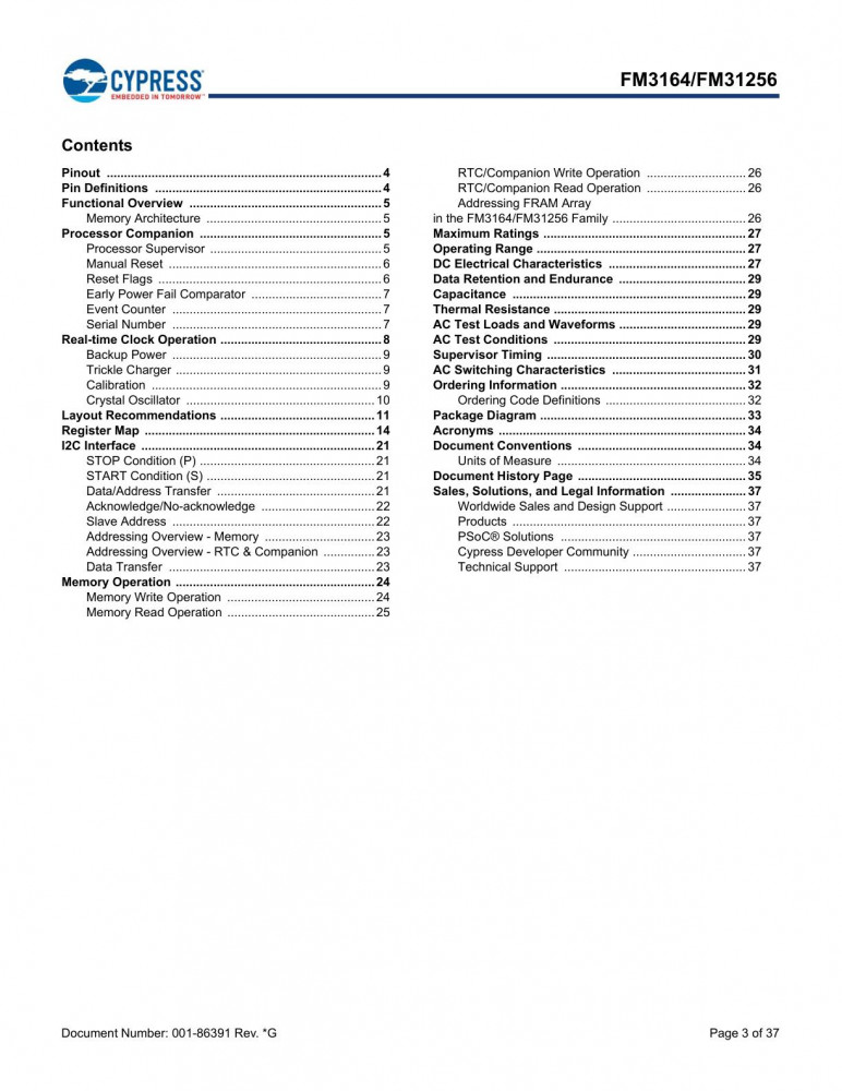 FM3164-G datasheet page 4