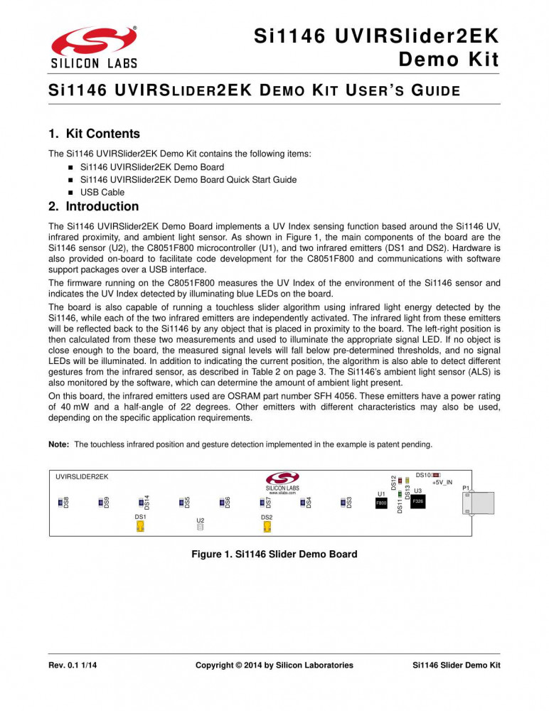 UVIRSLIDER2EK technical document page 1