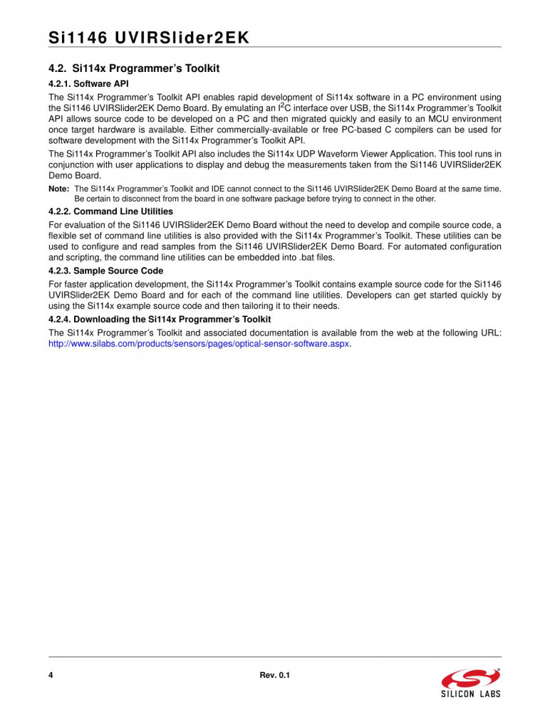 UVIRSLIDER2EK technical document page 4