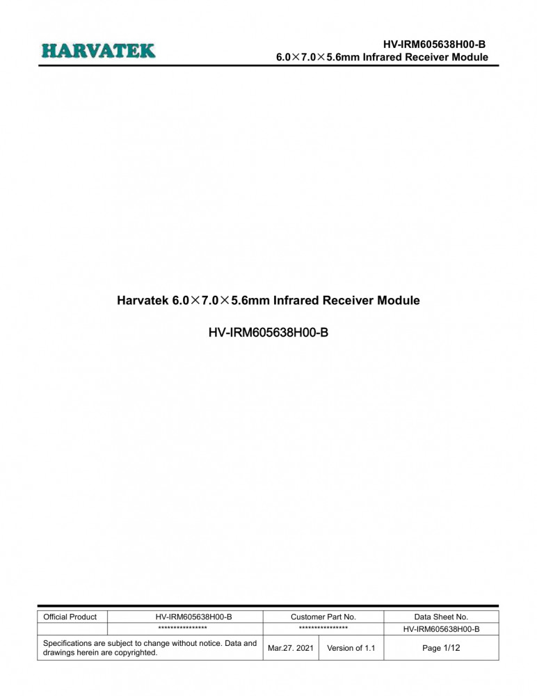 HV-IRM605638H00-B datasheet page 1