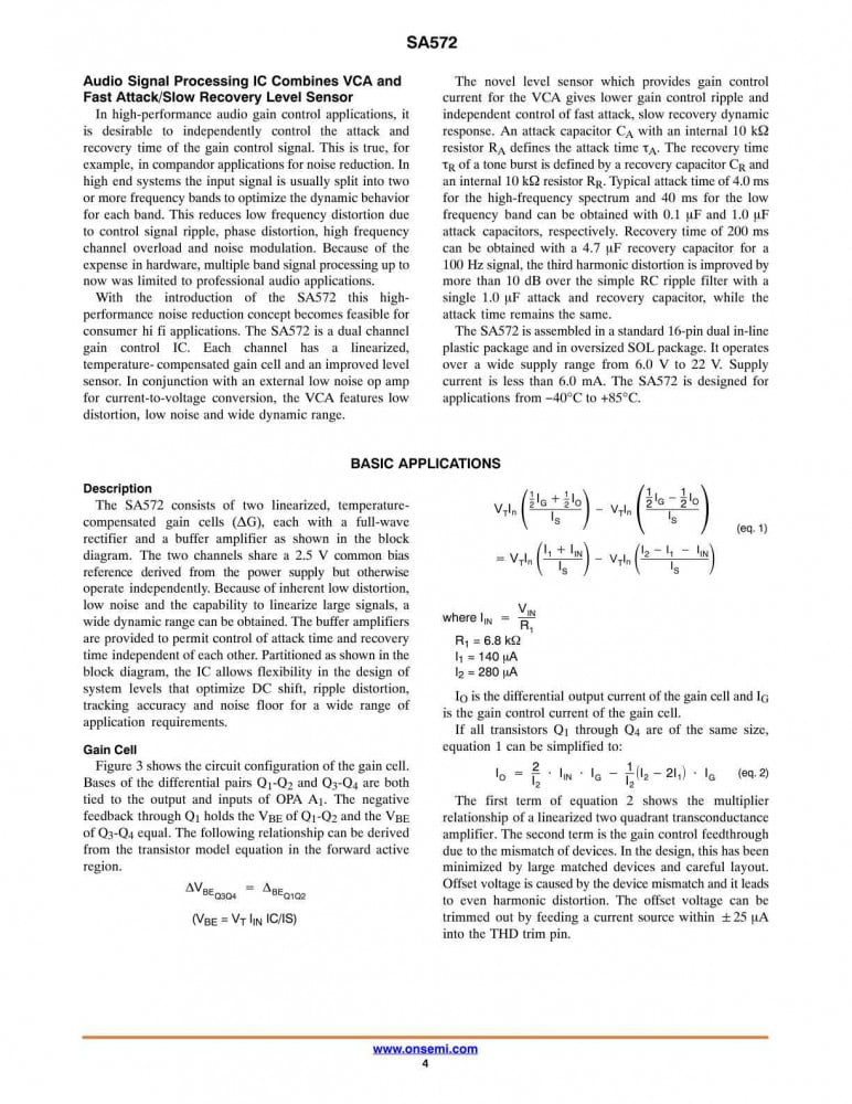 SA572 datasheet page 4