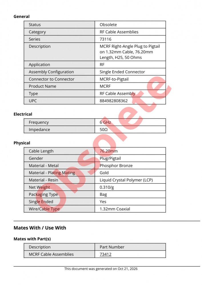 MOLEX 731160020 product document image, page 2