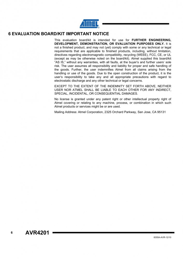 ATAVRSBPR1 hardware guide page 6