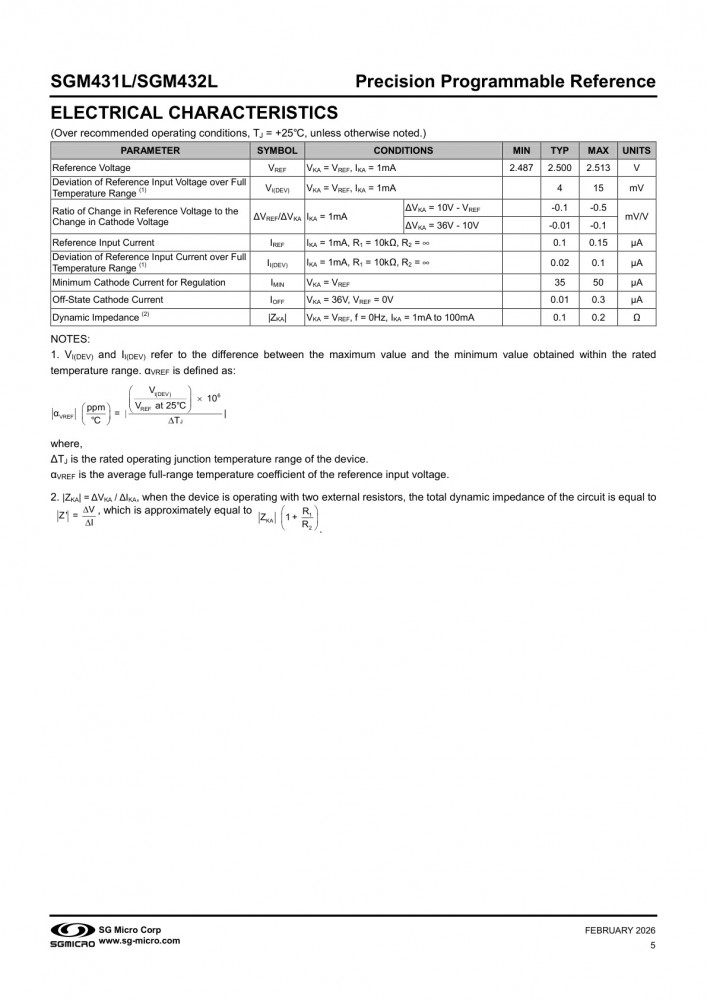 SGM431L datasheet page 5