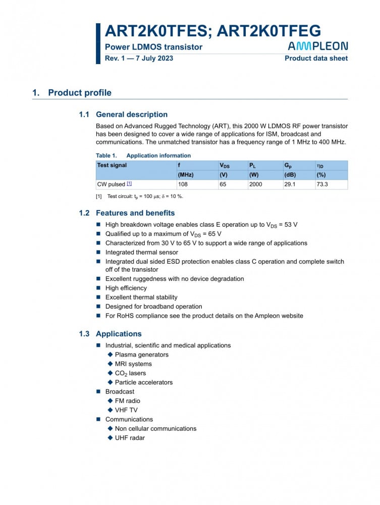 ART2K0TFEGJ datasheet page 1