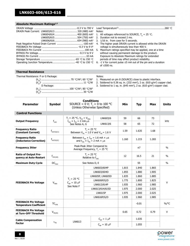 LNK614DG datasheet page 8