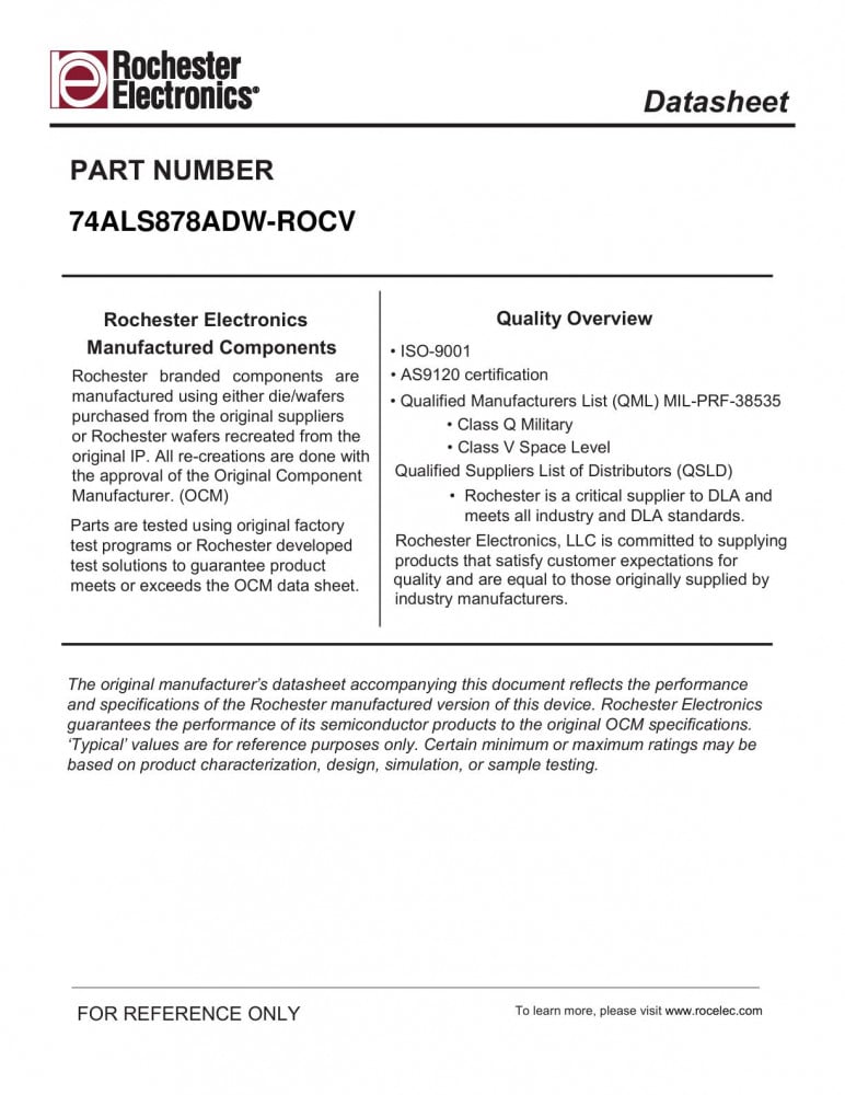 74ALS878ADW datasheet page 1