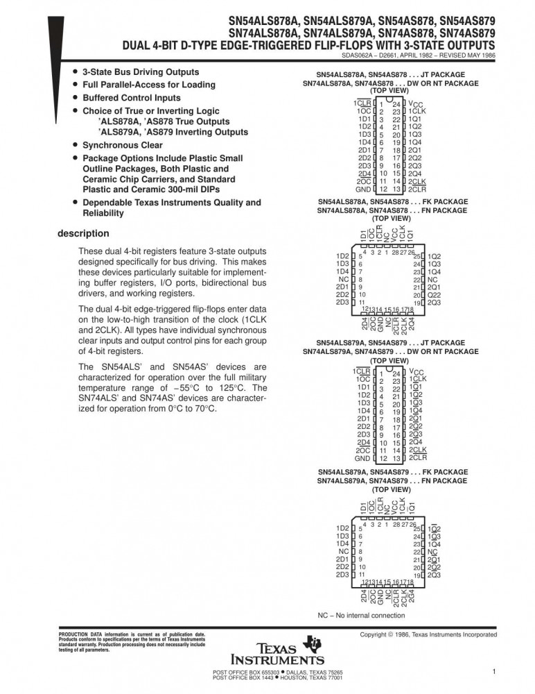 74ALS878ADW datasheet page 3