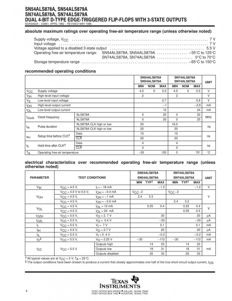 74ALS878ADW datasheet page 6